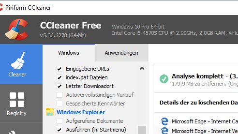 Ccleaner Windows 10