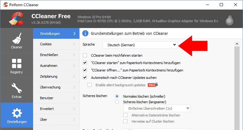 CCleaner in Windows 10 installieren & nutzen (Anleitung)