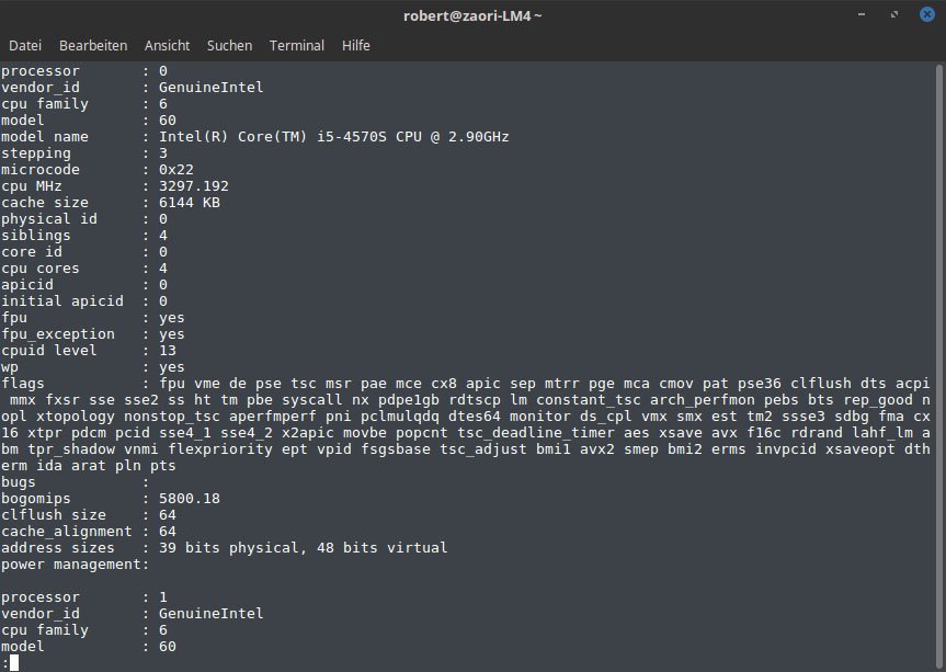 Linux: CPU-Info und Auslastung anzeigen – so geht's