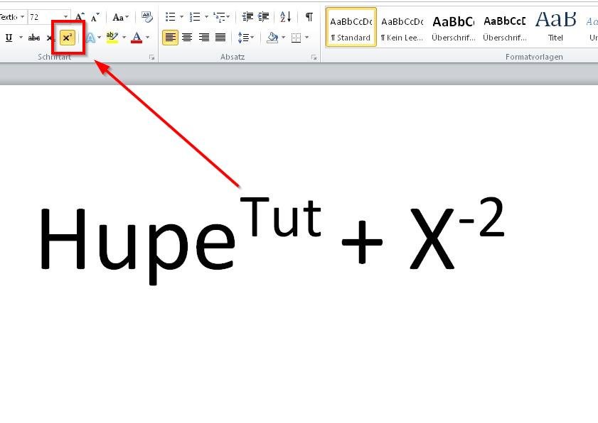 Hochzeichen: Hochzahlen in Word, OpenOffice, Excel und Google nutzen