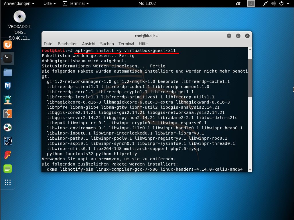 Kali Linux in Virtualbox installieren (mit Gasterweiterungen) – so geht's