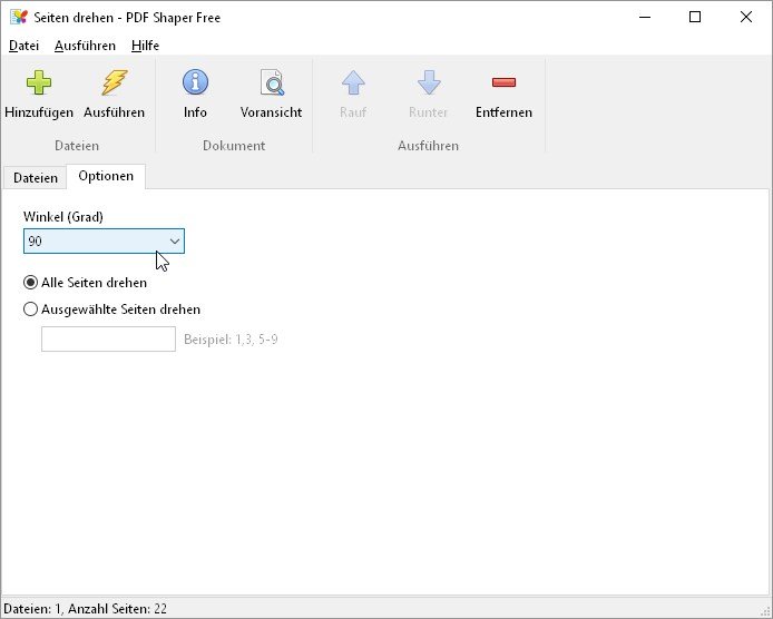 PDF: Seiten in Querformat / Hochformat drehen und speichern