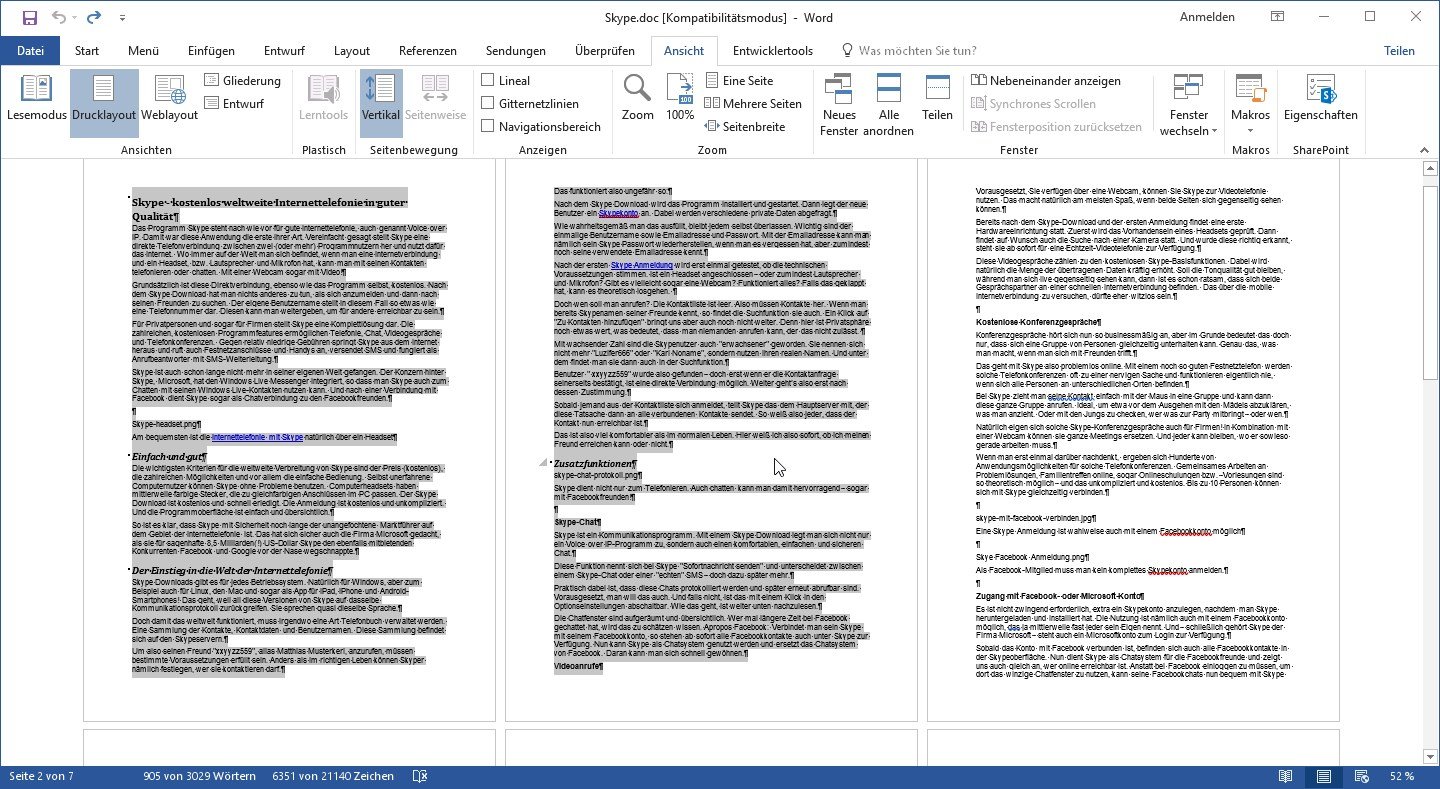 Word: Seiten verschieben – schnell & einfach