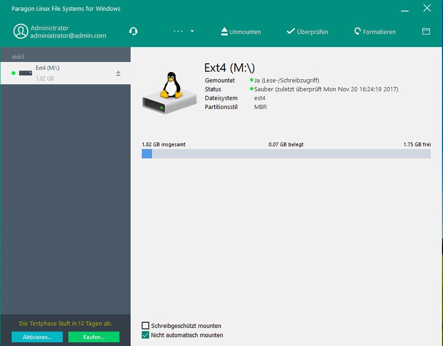 Windows: ext4/ext3/ext2 lesen und schreiben – so geht's