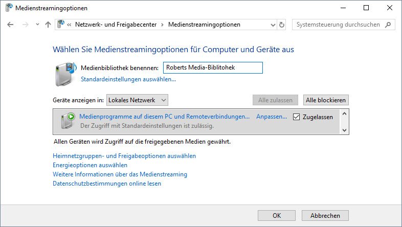 Windows 10: DLNA-Server einrichten – so geht's
