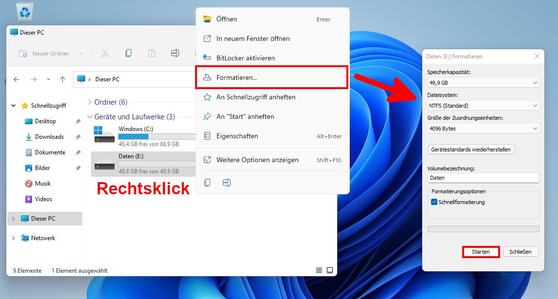 Festplatte formatieren in Windows – so geht's