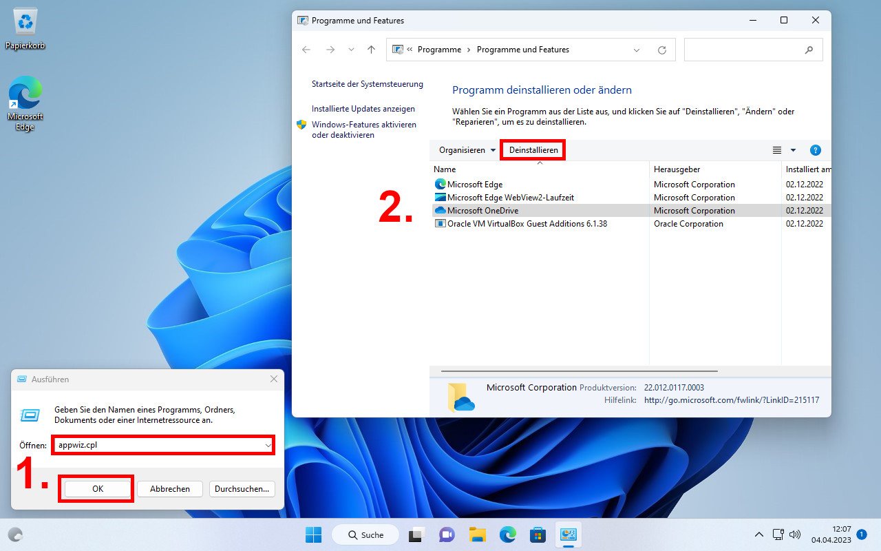 Windows 10 und 11: Programme deinstallieren