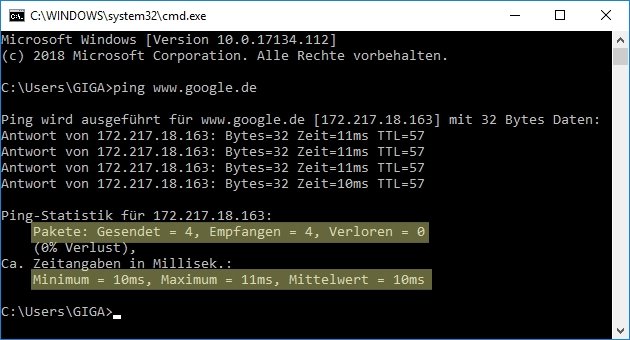 Ping-Test in CMD (Windows) ausführen – so geht's