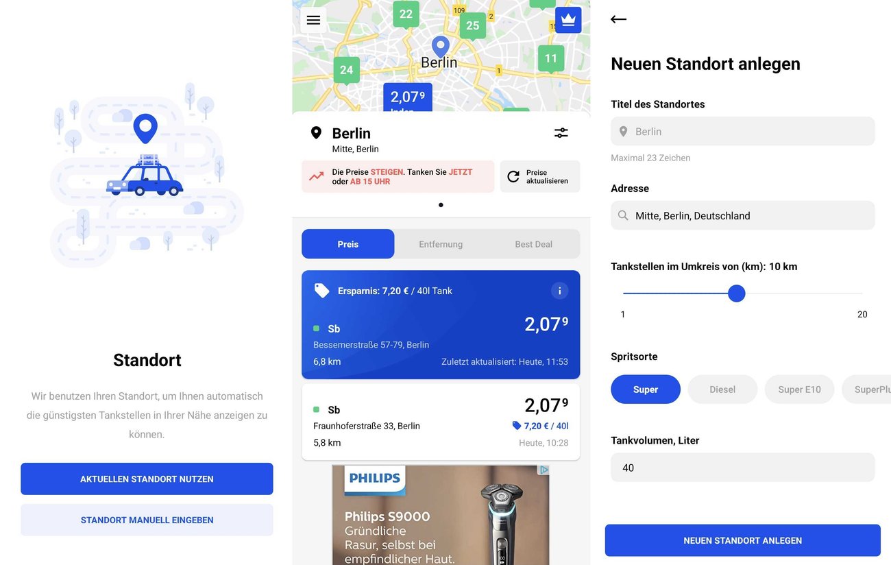 Günstig tanken per App: Die besten kostenlosen Helfer im Vergleich