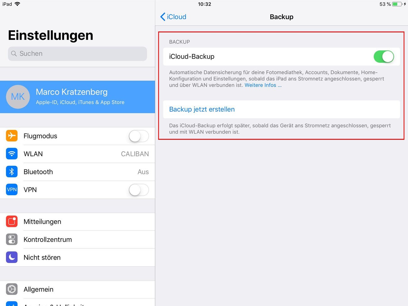 iPad-Backup in der iCloud und am Computer – so geht’s