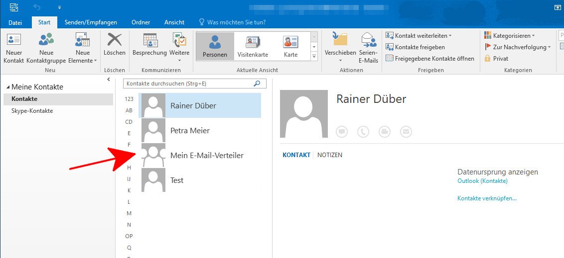 Outlook – wie kann ich einen Verteiler anlegen?