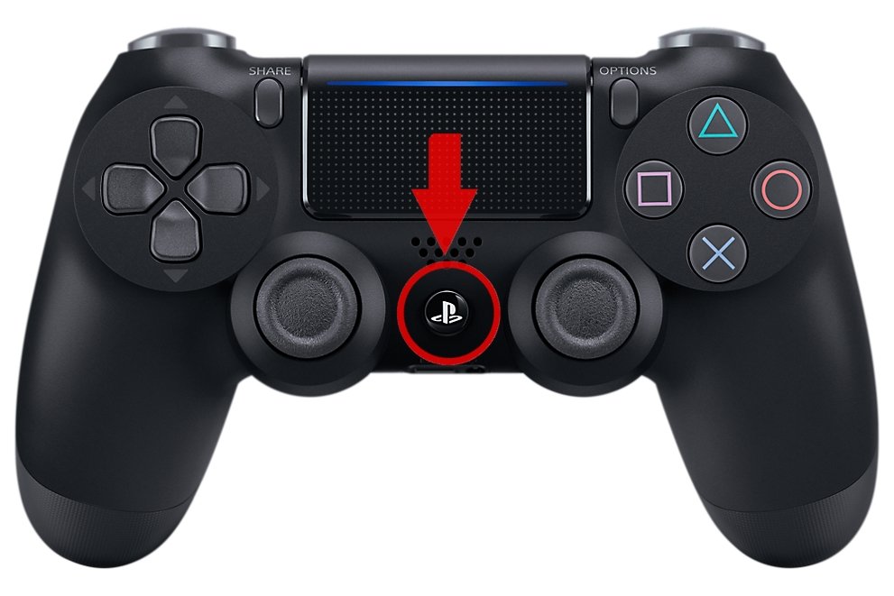 PS4 einschalten: Power-Button an Konsole und Controller