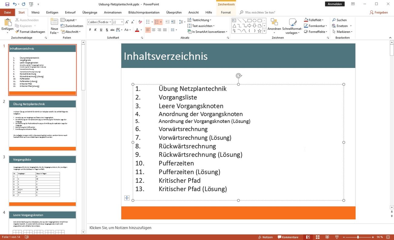 In PowerPoint ein Inhaltsverzeichnis erstellen – so geht’s