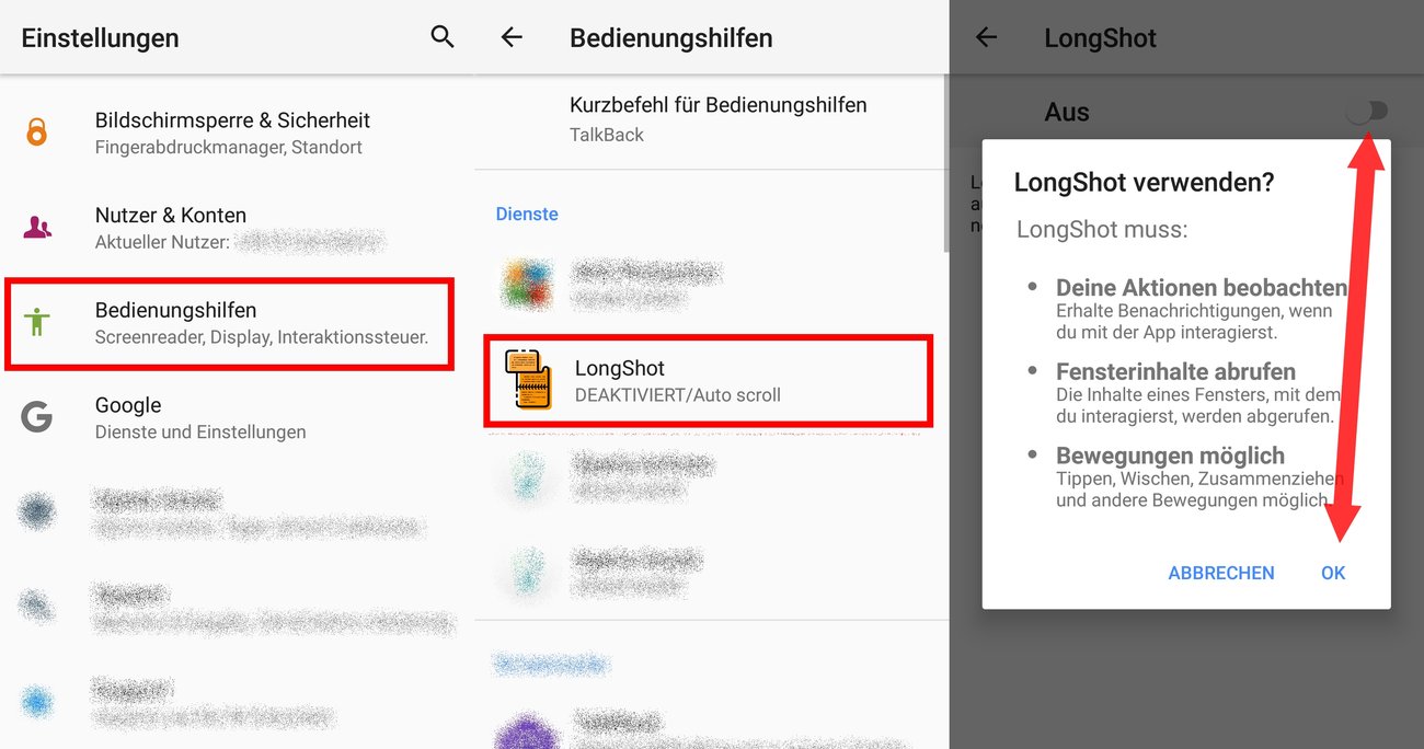 Scrollshot: Auf Android-Geräten Scrollaufnahmen machen