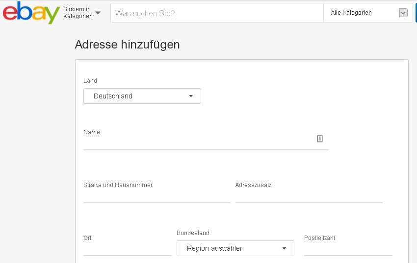 eBay: Adresse ändern oder hinzufügen – so geht’s