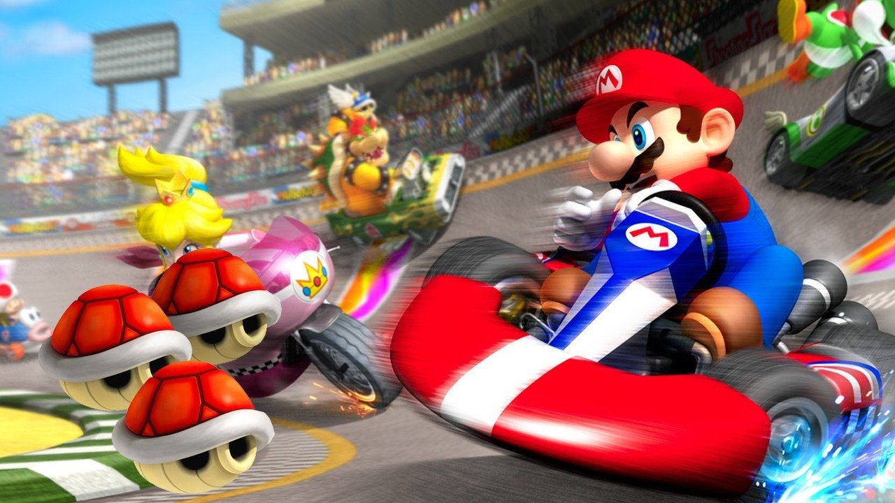 Baseball-Team spielt im Stadion Mario Kart 8 Deluxe