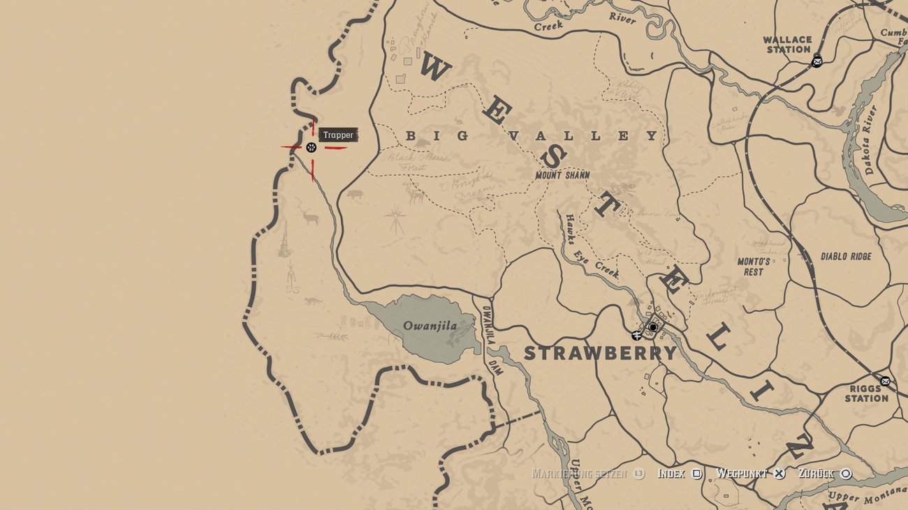 Red Dead Redemption 2: Trapper finden - Karte mit Fundorten