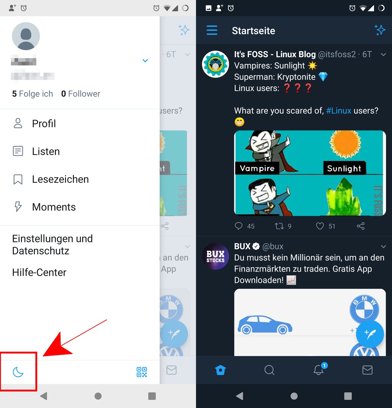 Twitter: Dark Mode aktivieren – so geht's