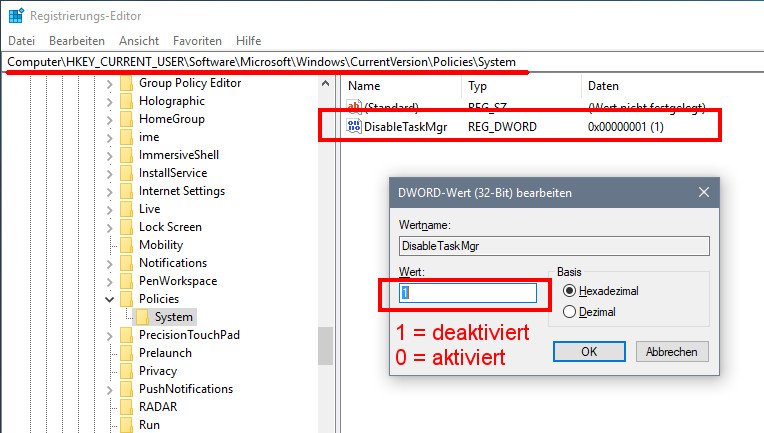 Windows: Taskmanager aktivieren & deaktivieren – so geht's