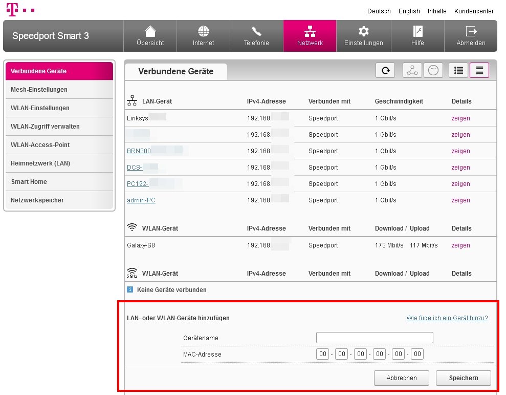 MAC-Filter in Fritzbox- und Speedport-Router einrichten – so geht's