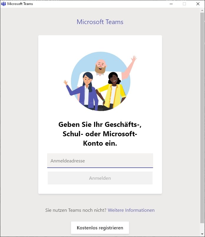Microsoft Teams: Login im Browser und in der App