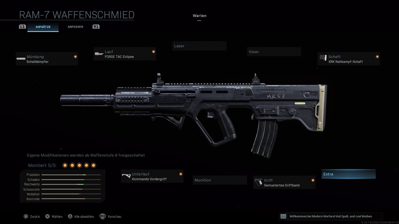 CoD Modern Warfare: RAM-7 - Aufsätze, Werte und Tipps