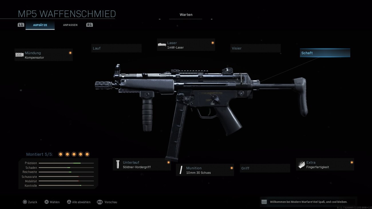 CoD Modern Warfare: MP5 Loadout - Aufsätze, Werte und Tipps