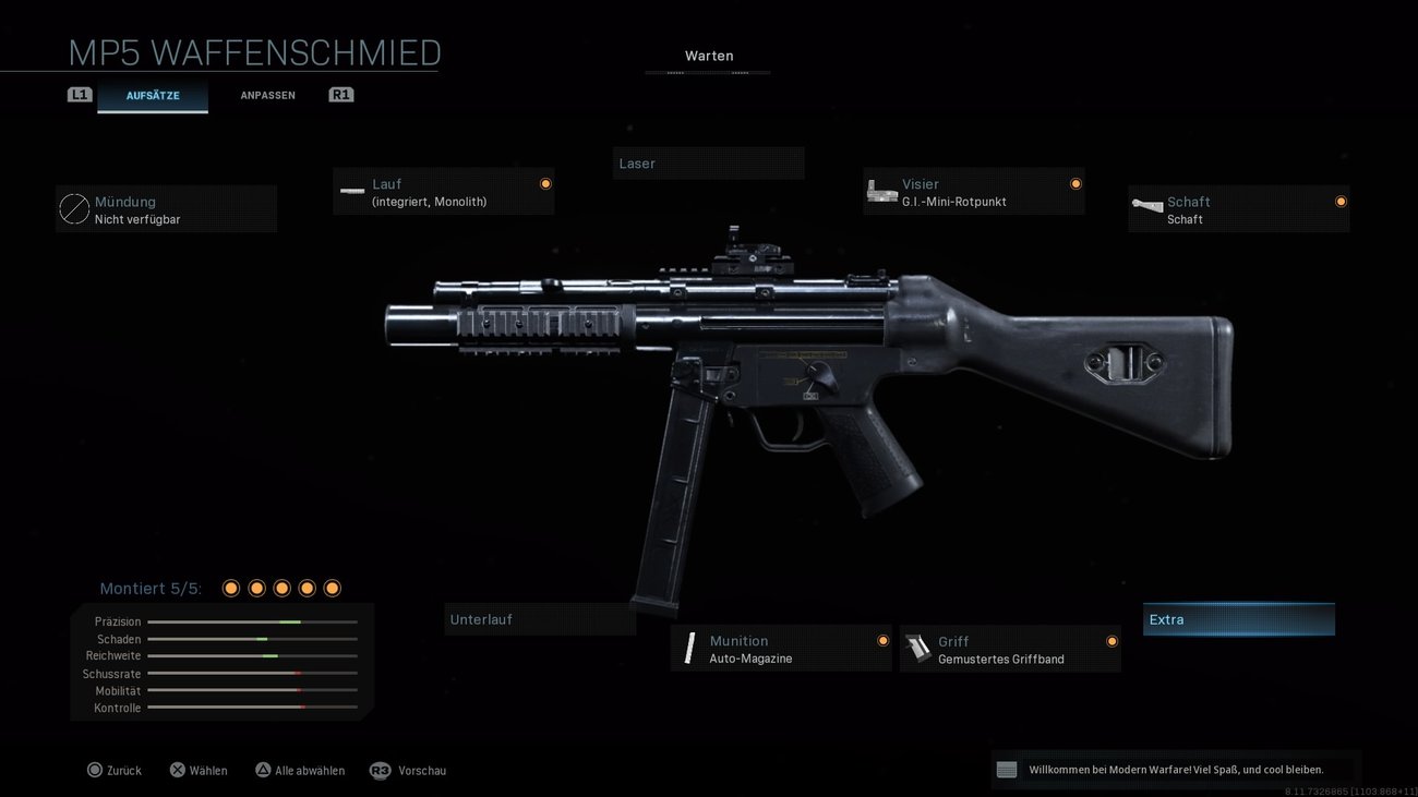 CoD Modern Warfare: MP5 Loadout - Aufsätze, Werte und Tipps
