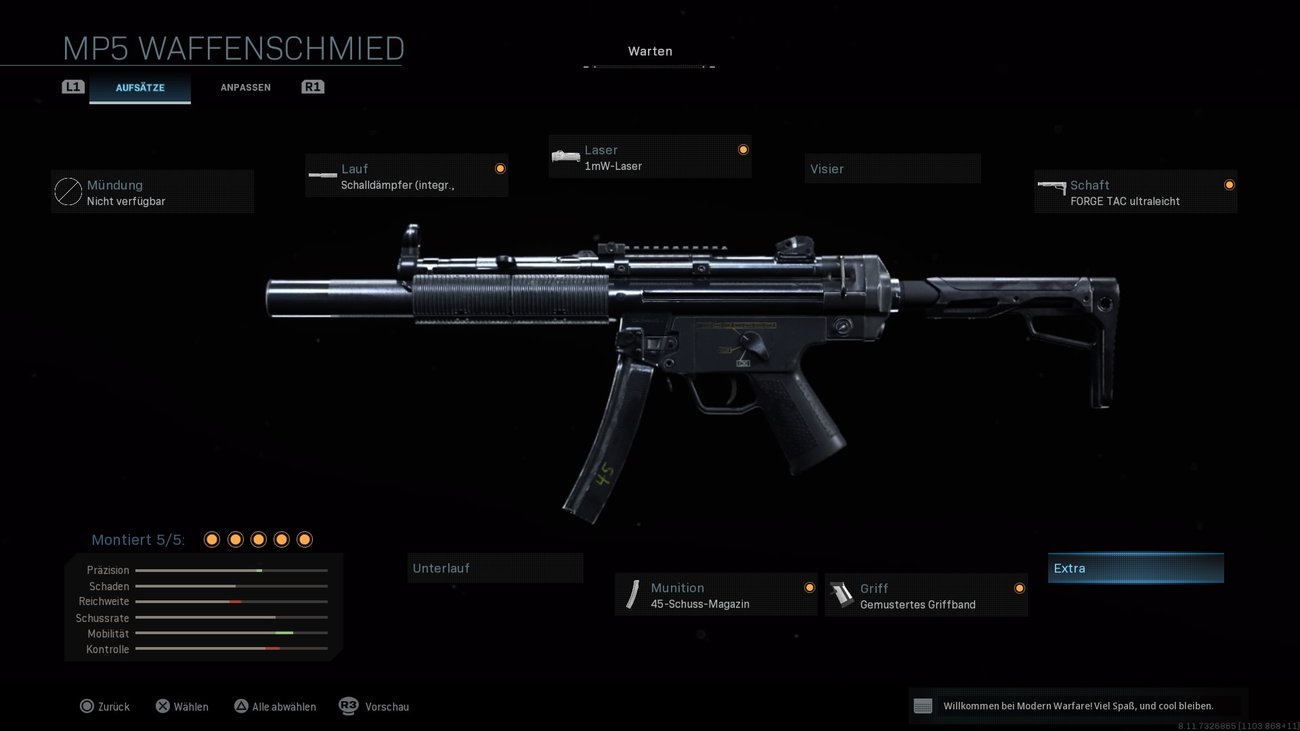 CoD Modern Warfare: MP5 Loadout - Aufsätze, Werte und Tipps