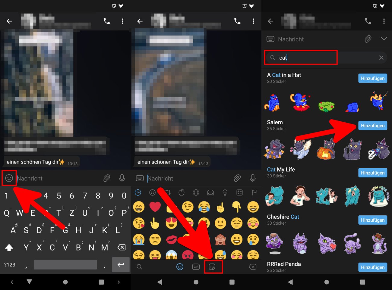 Telegram: Wie kann ich Sticker finden und hinzufügen?