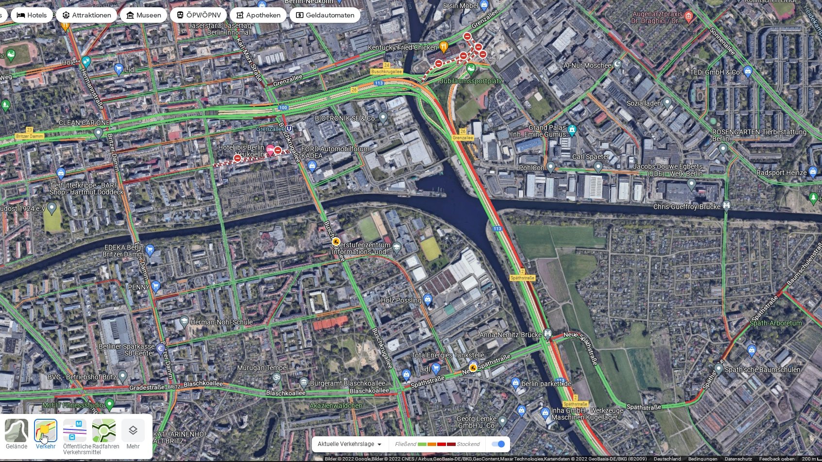 Stilvolle Google Maps Verkehr Fotosnull