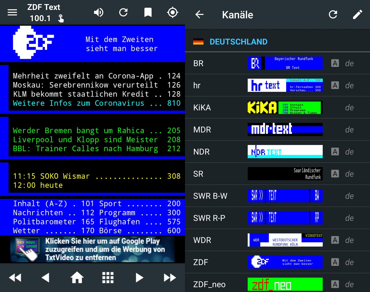 Teletext online: Videotext von ARD, ZDF & Co im Browser und als App nutzen