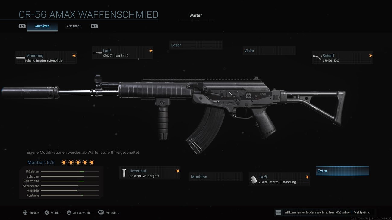 CoD Modern Warfare: CR-56 AMAX - Aufsätze, Werte und Loadout