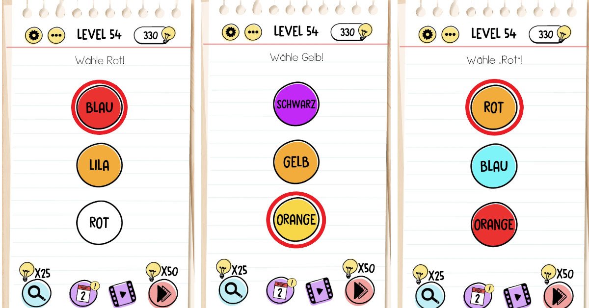 Brain Test: Level 51 bis Level 60 - Lösungen