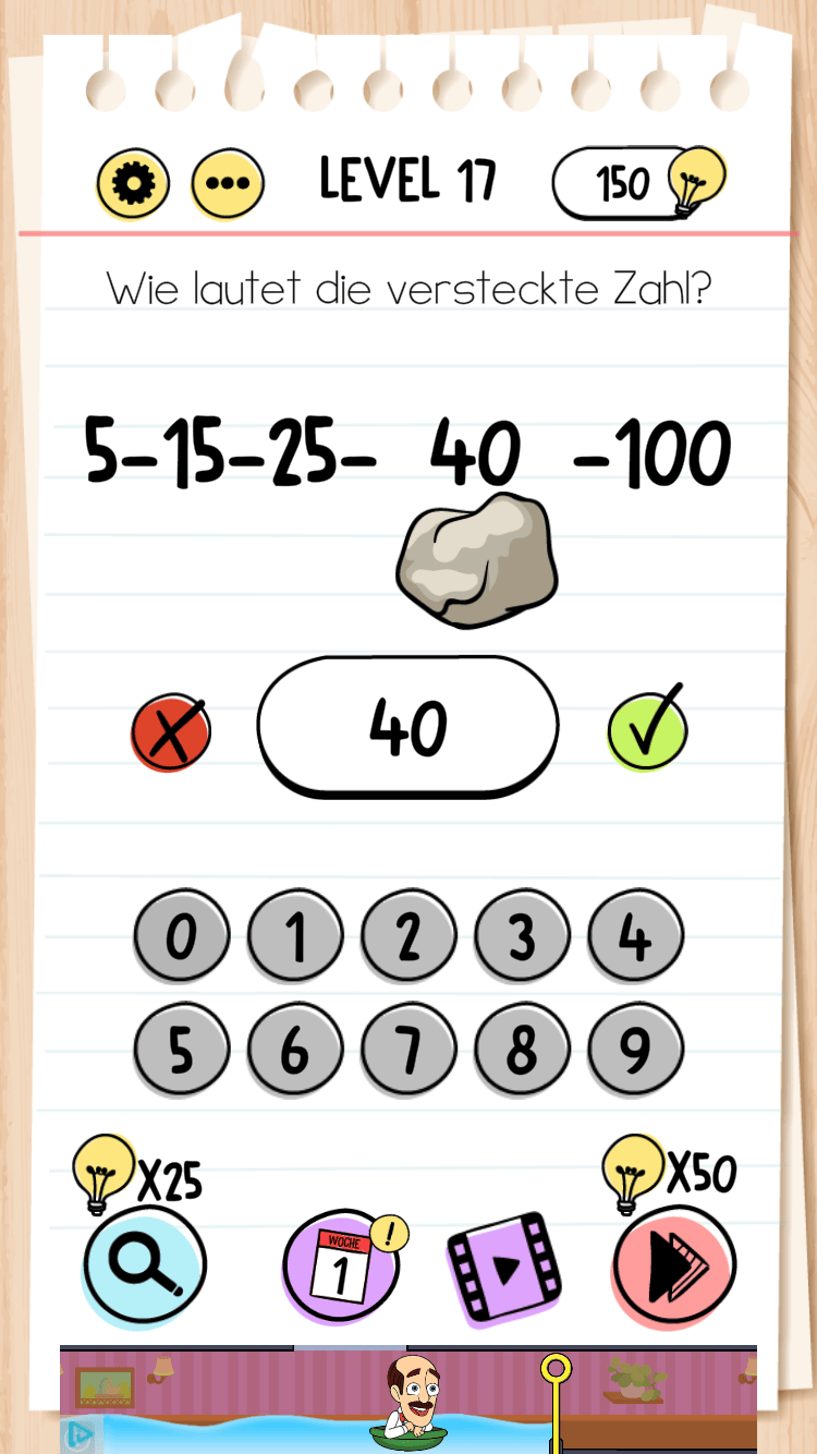 Brain Test: Level 11 bis Level 20 - Lösungen