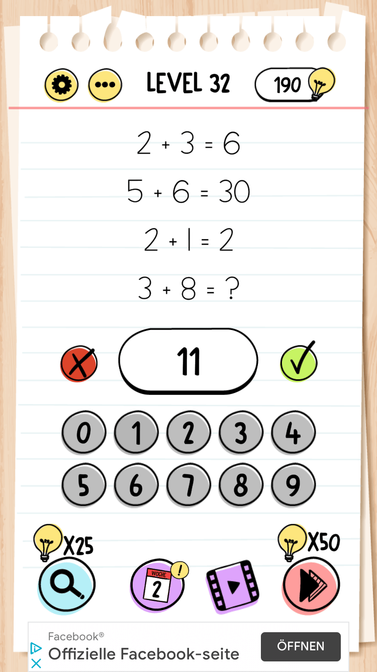 Brain Test: Level 31 bis Level 40 - Lösungen