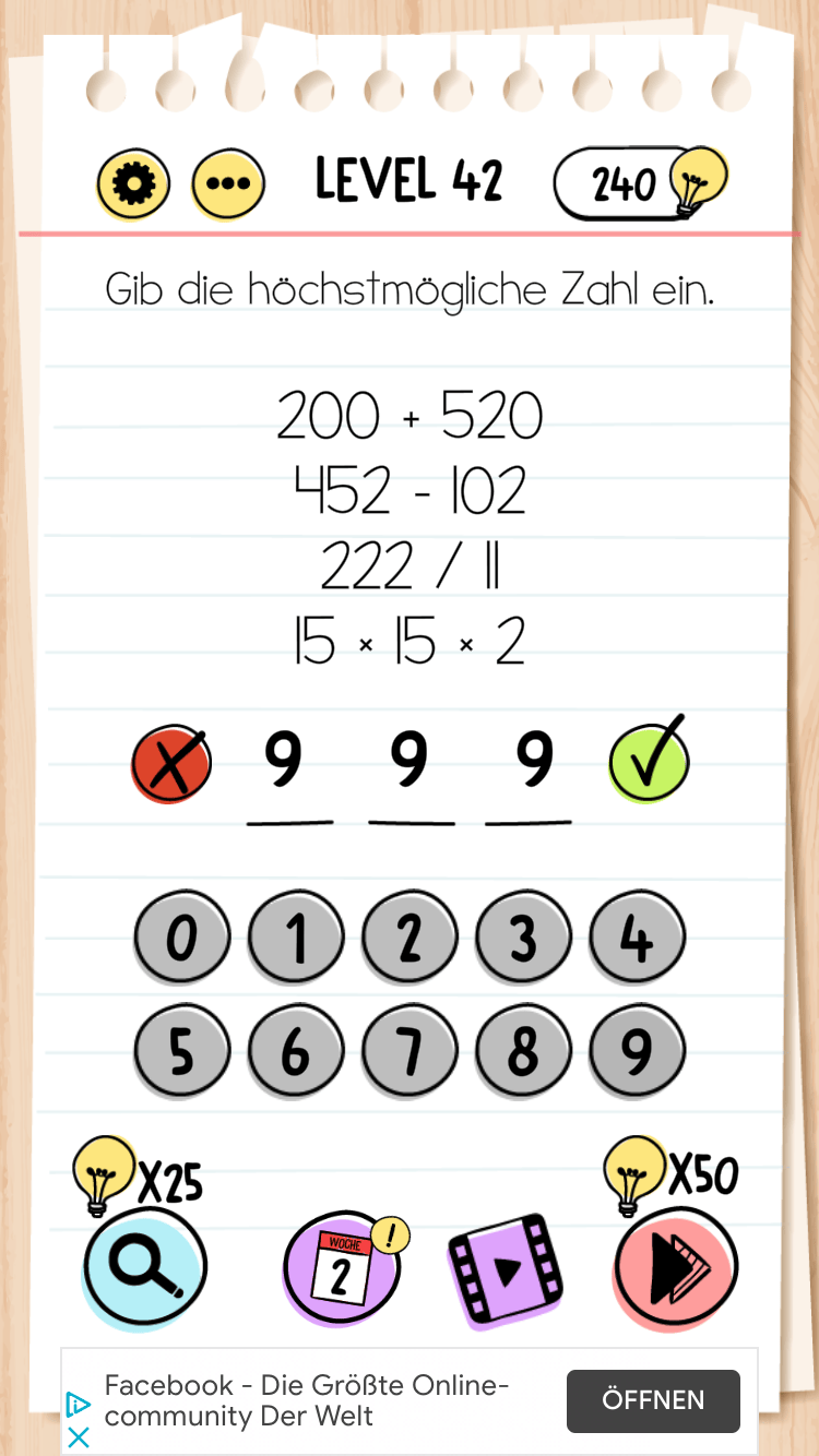 Brain Test: Level 41 bis Level 50 - Lösungen