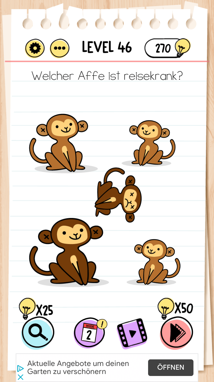 Brain Test: Level 41 bis Level 50 - Lösungen