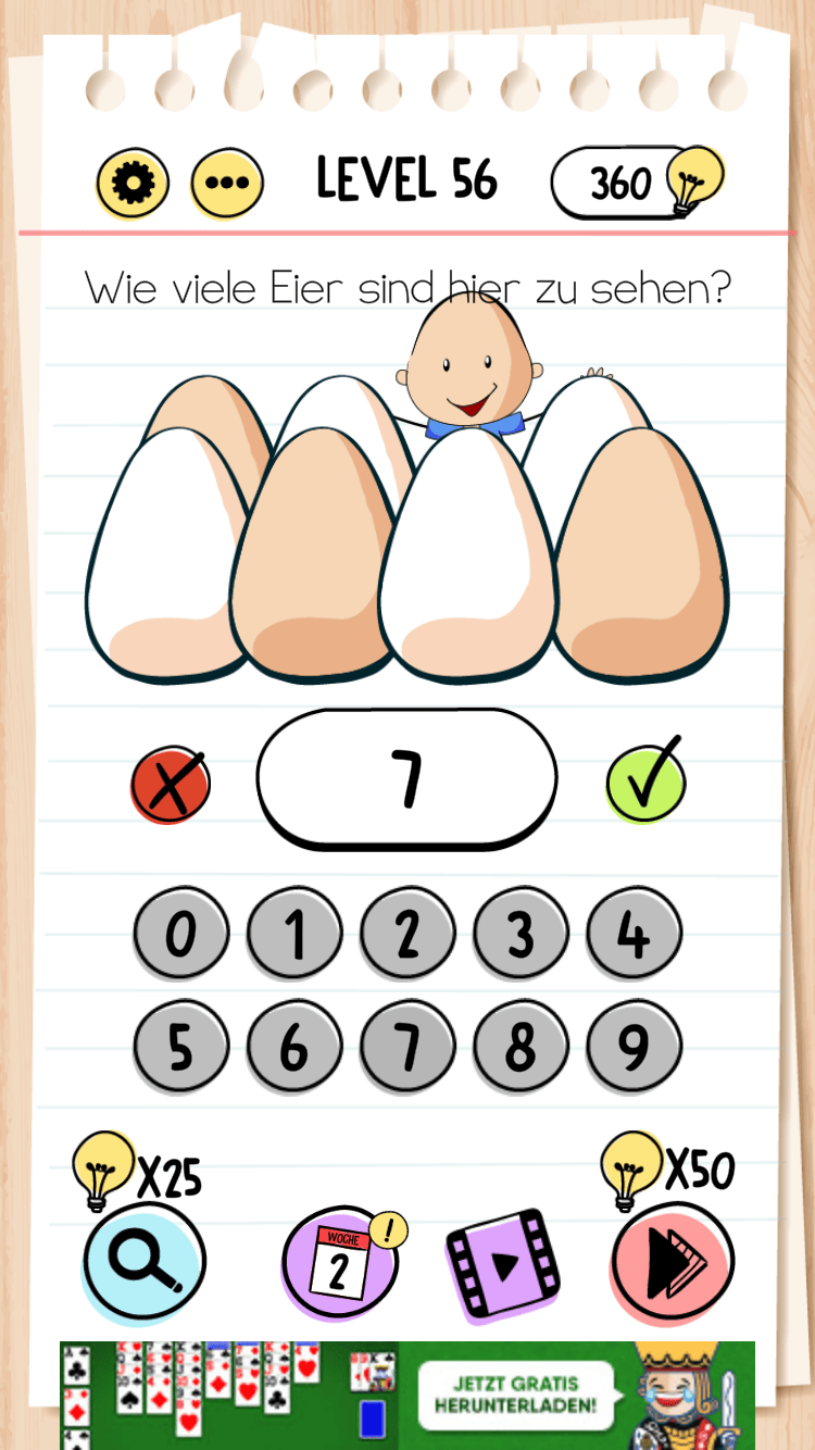 Brain Test: Level 51 bis Level 60 - Lösungen