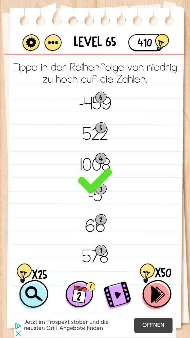 Brain Test: Level 61 bis Level 70 - Lösungen