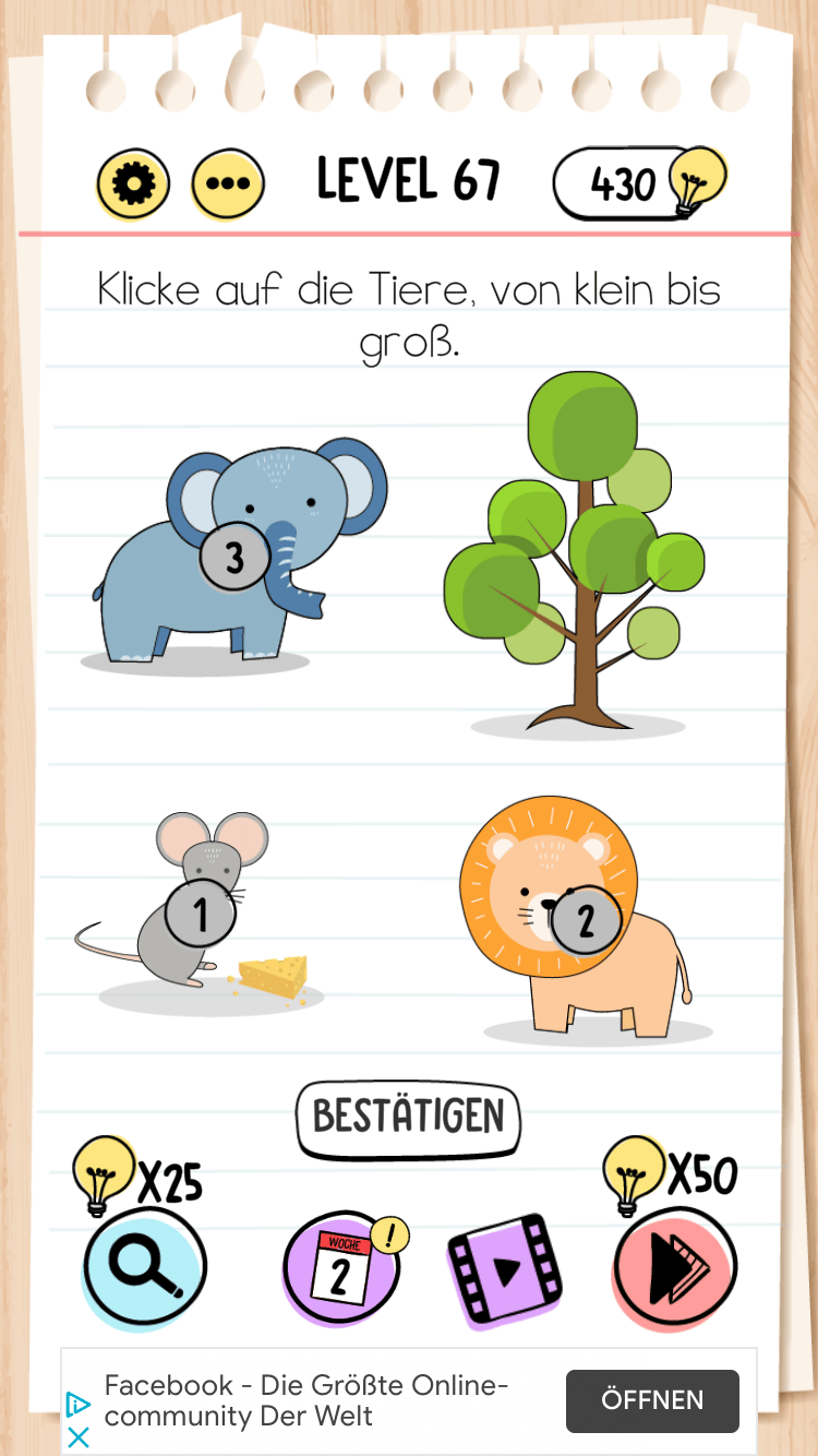 Brain Test: Level 61 bis Level 70 - Lösungen