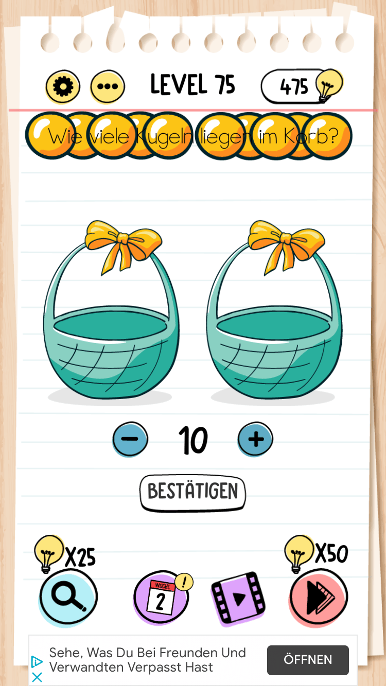 Brain Test: Level 71 bis Level 80 - Lösungen