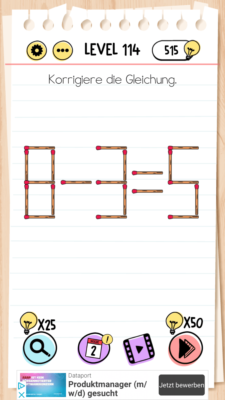 Brain Test: Level 111 bis Level 120 - Lösungen