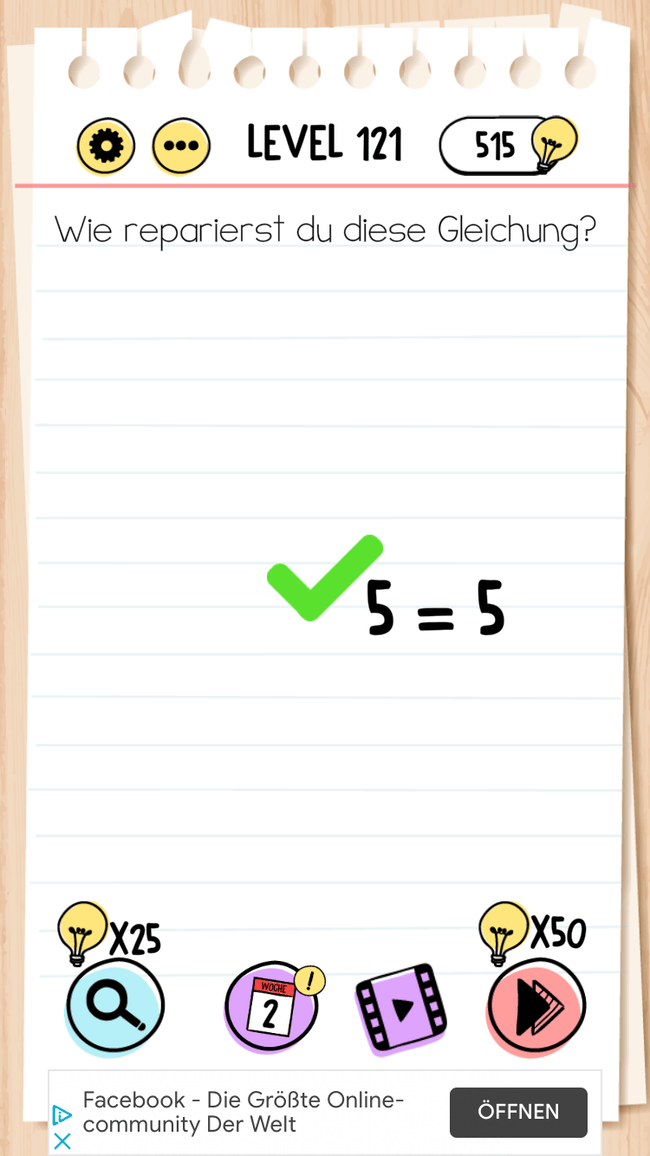 Brain Test: Level 121 bis Level 130 - Lösungen
