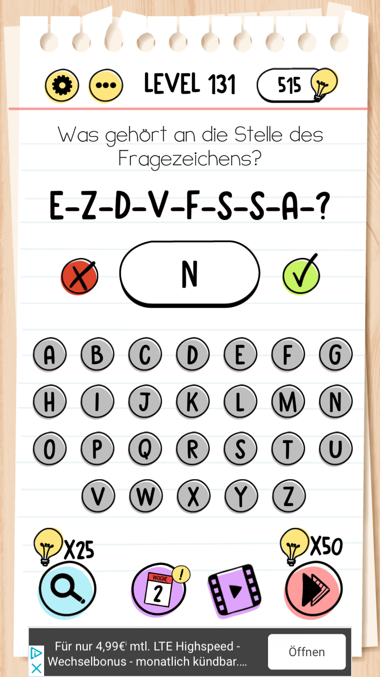 Brain Test: Level 131 bis Level 140 - Lösungen