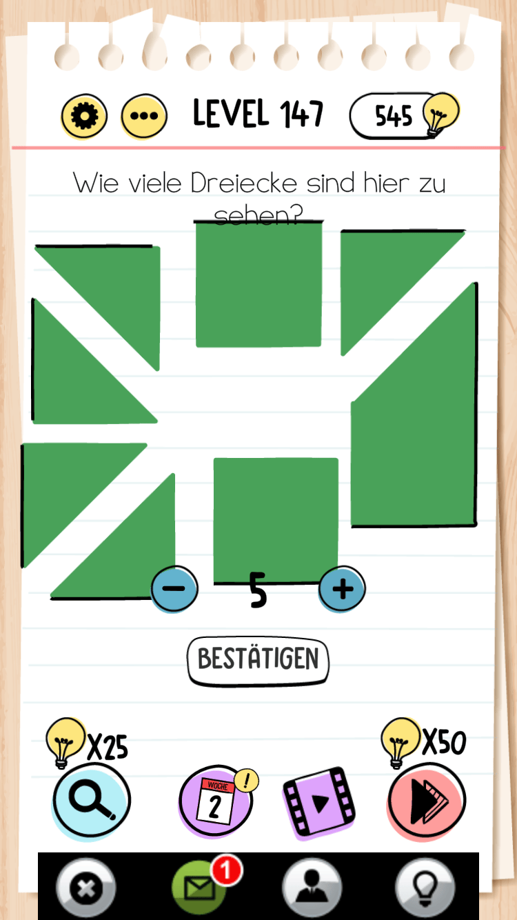 Brain Test: Level 141 bis Level 150 - Lösungen