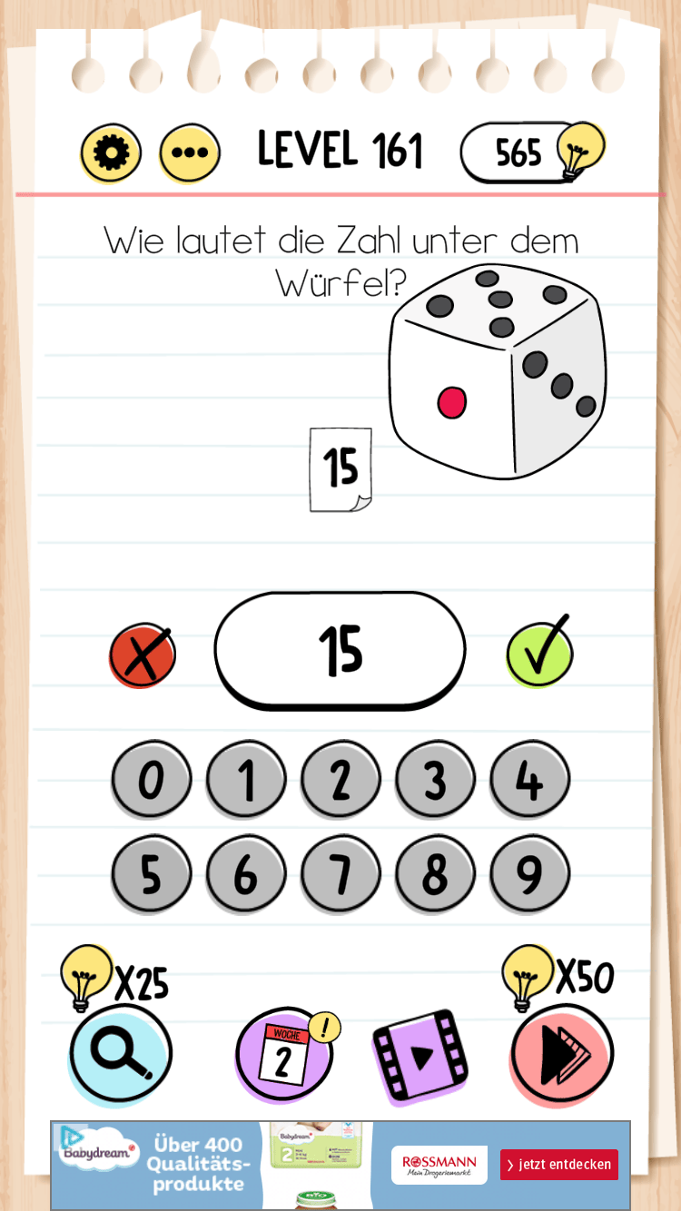 Brain Test: Level 161 bis Level 170 - Lösungen