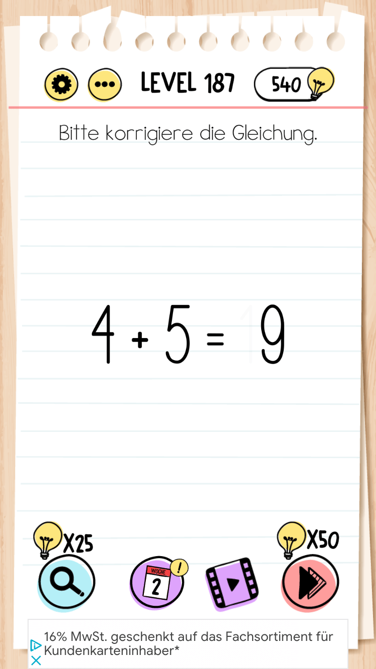 Brain Test: Level 181 bis Level 190 - Lösungen