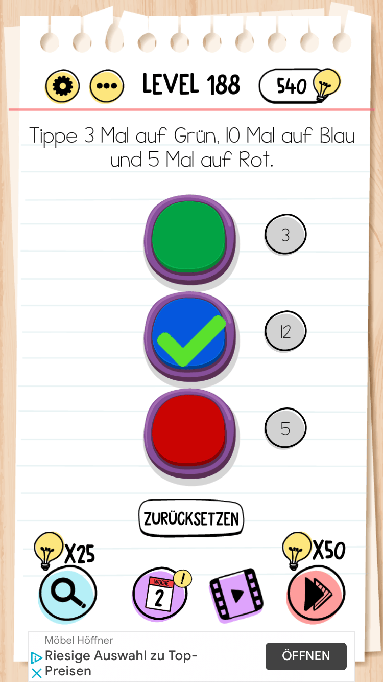 Brain Test: Level 181 bis Level 190 - Lösungen