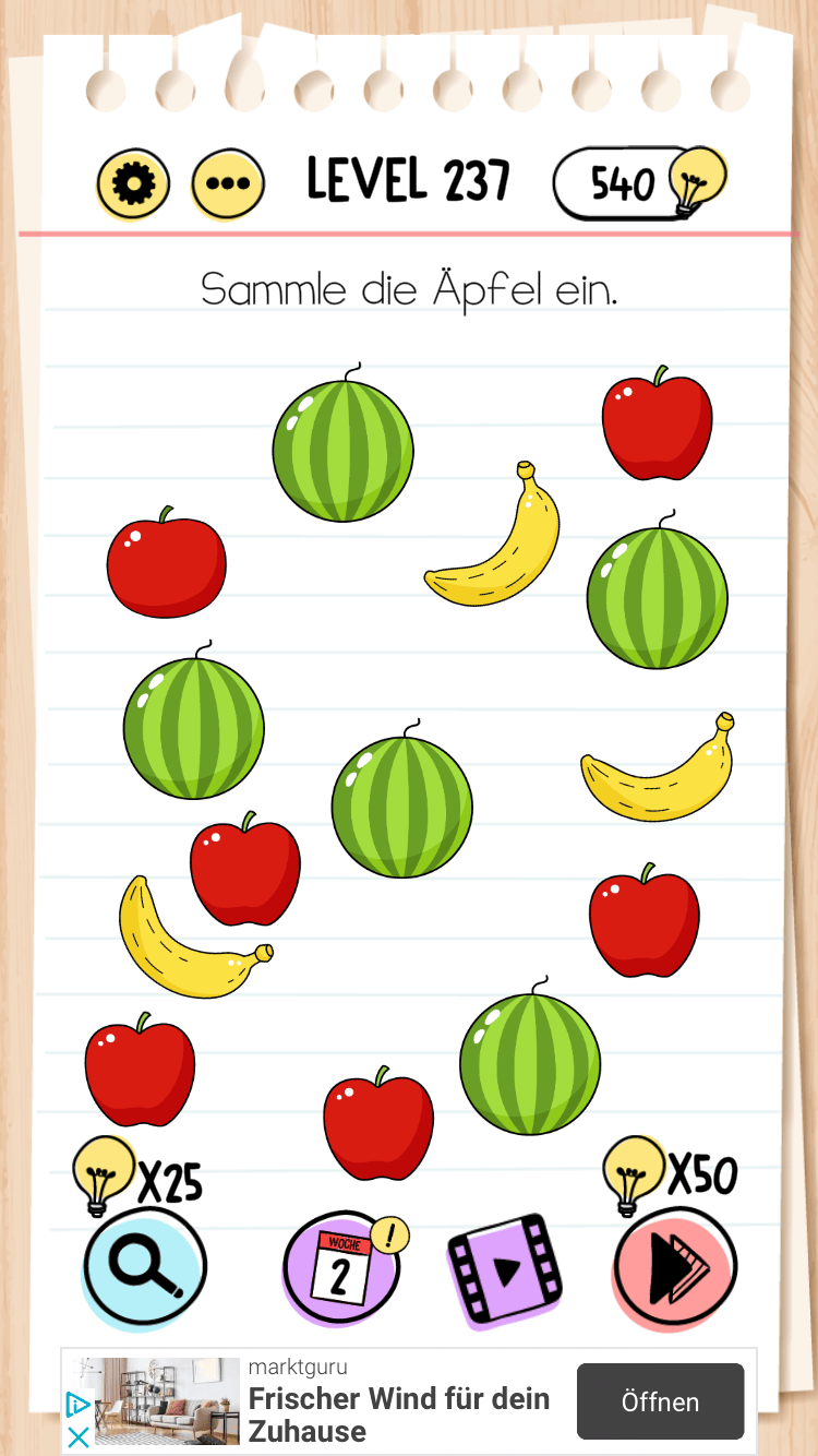 Brain Test: Level 231 bis Level 240 - Lösungen